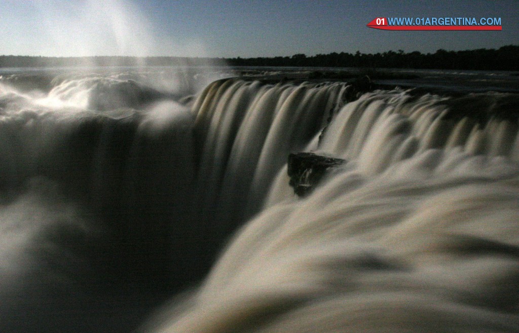 Calendar 2016 walk under moonlight in Iguazu falls